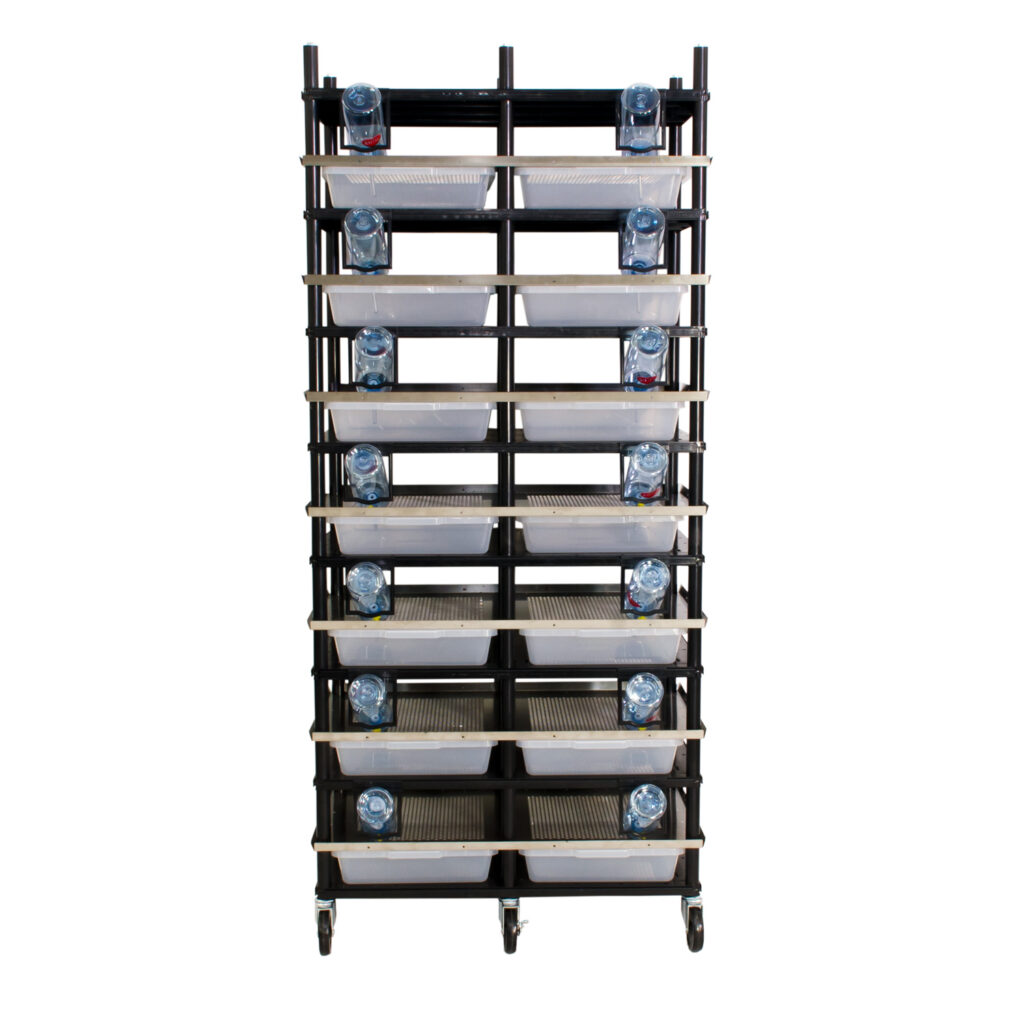 V-35S Tub Rodent Breeding Rack - 7 Levels, 14 Tubs - Vision Products