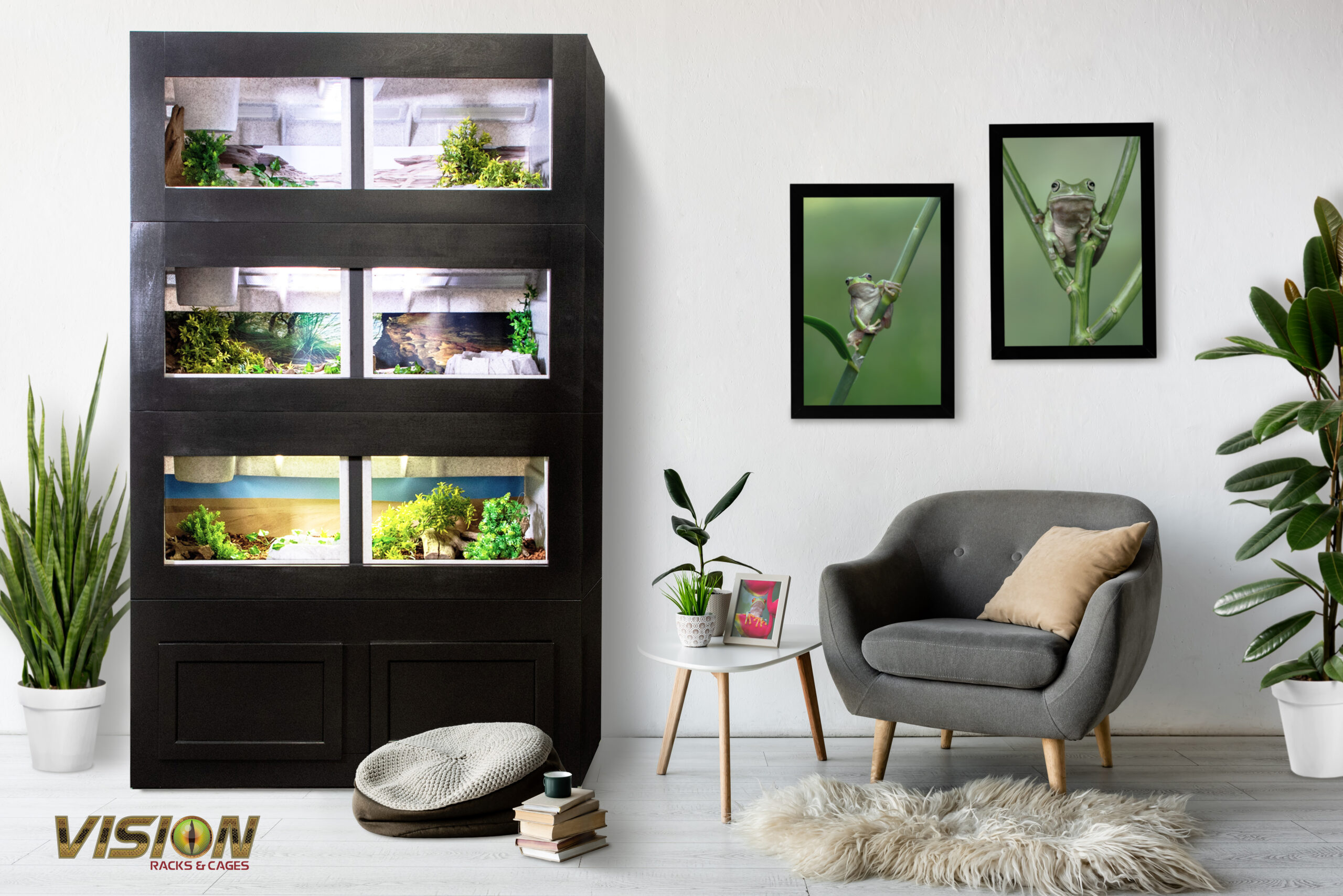 Model 422 Wood Cage Rack - Vision Products